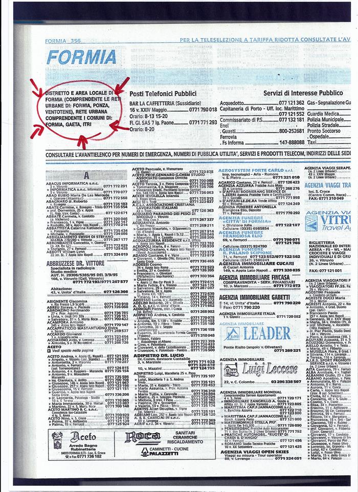 Elenco-telefonico in vendita in Tutta Italia